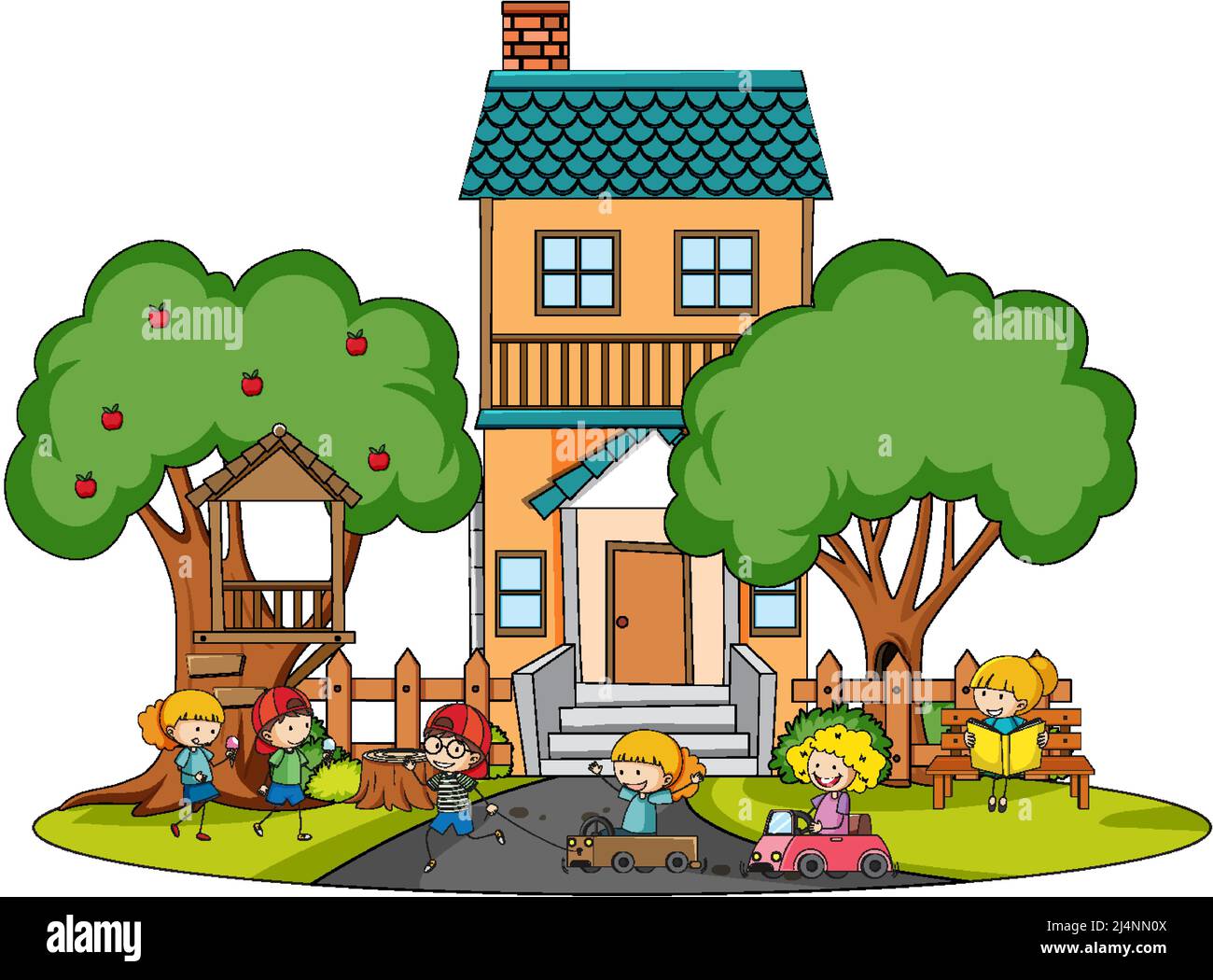 Doodle house cartoon design illustration Stock Vector Image & Art - Alamy