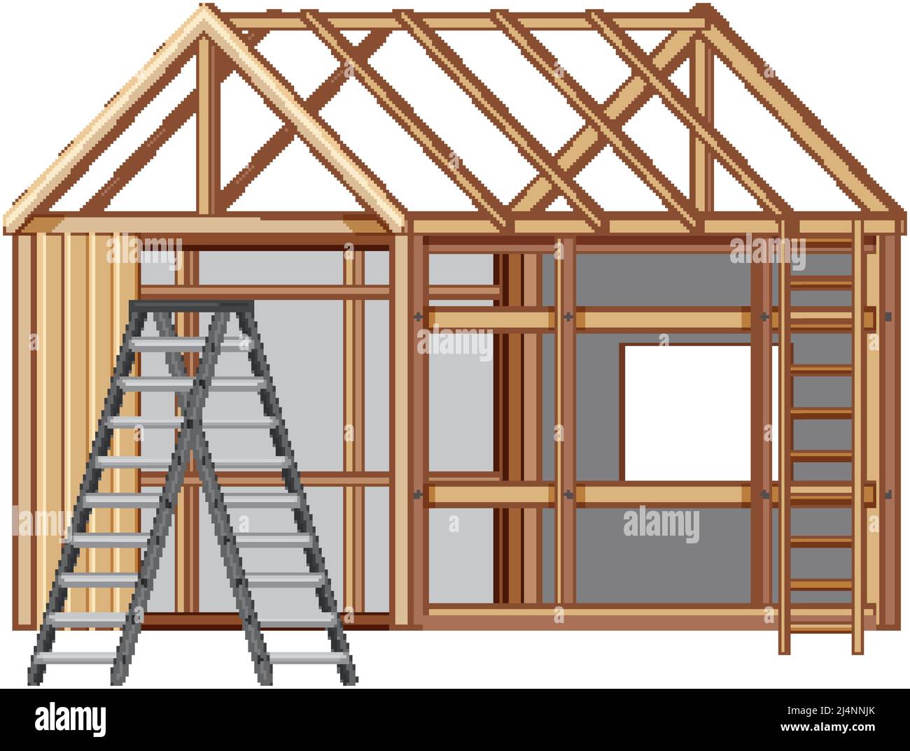 House construction site concept illustration Stock Vector Image & Art ...