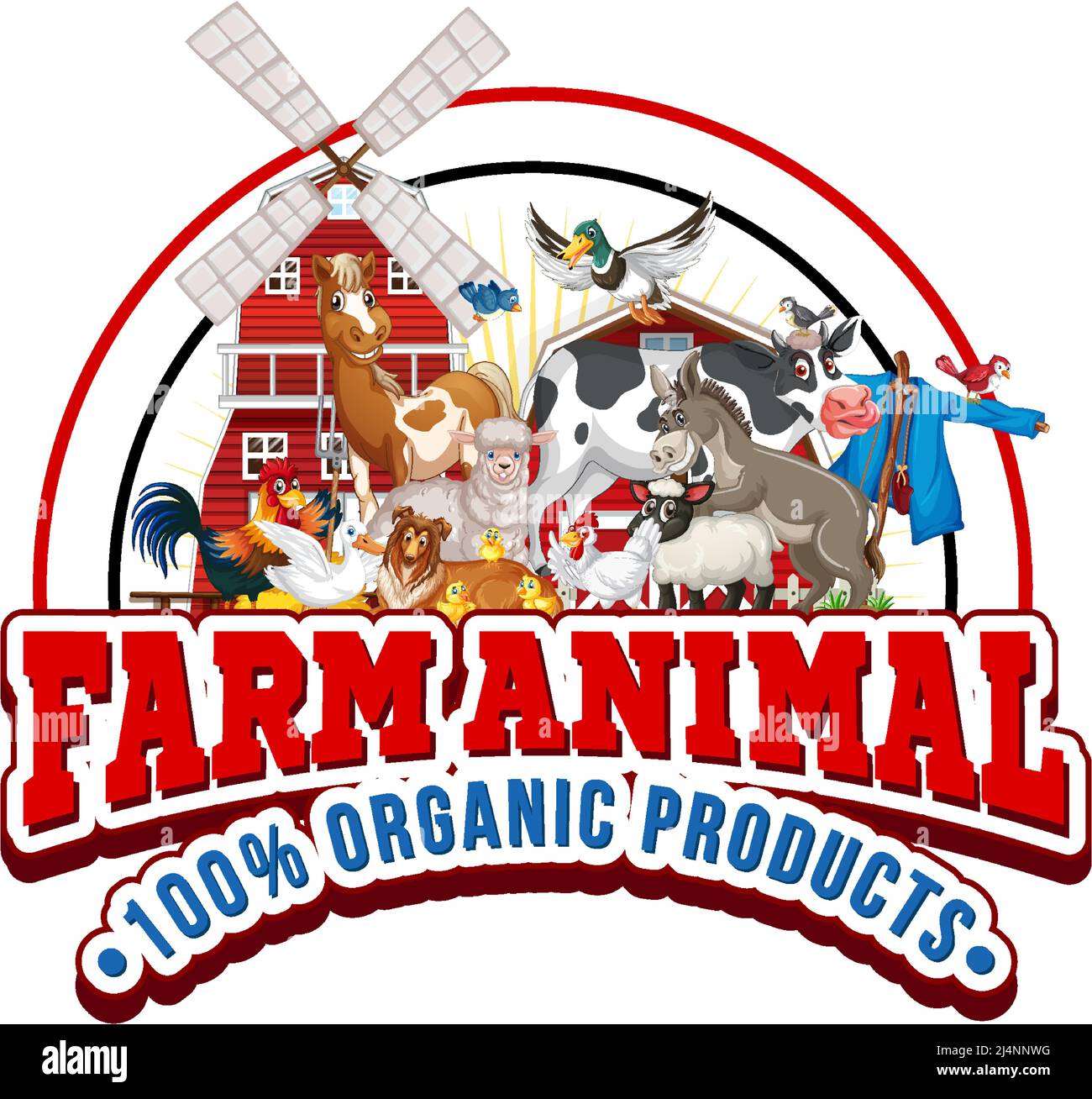 Logo design with many animals illustration Stock Vector Image & Art - Alamy