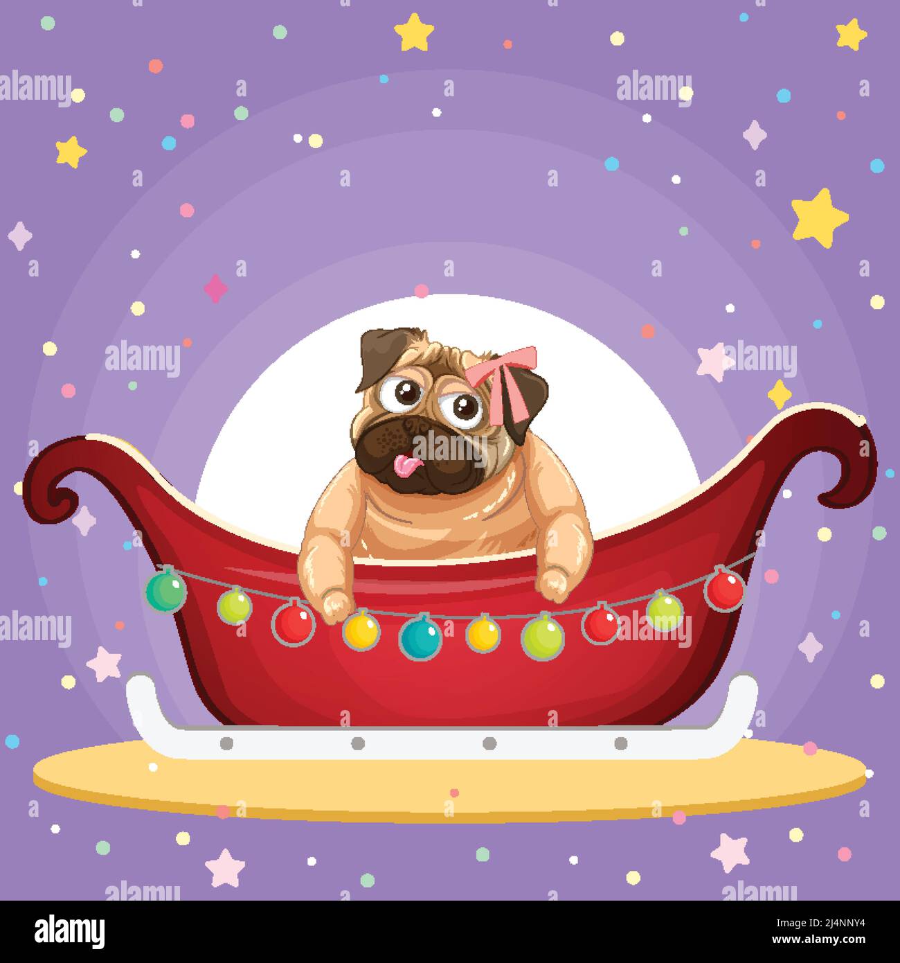 Poster of pug dog cartoon illustration Stock Vector Image & Art - Alamy