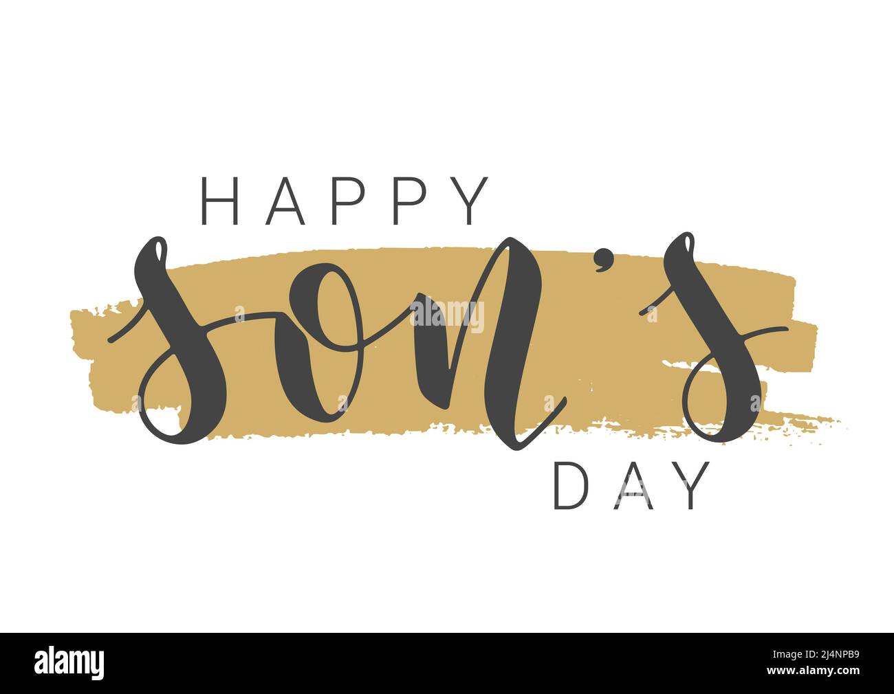 Handwritten Lettering of Happy Son's Day. Template for Banner, Greeting ...