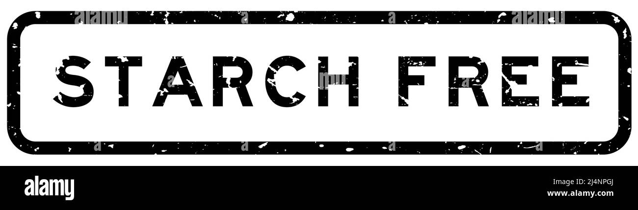 Grunge black starch free word square rubber seal stamp on white ...