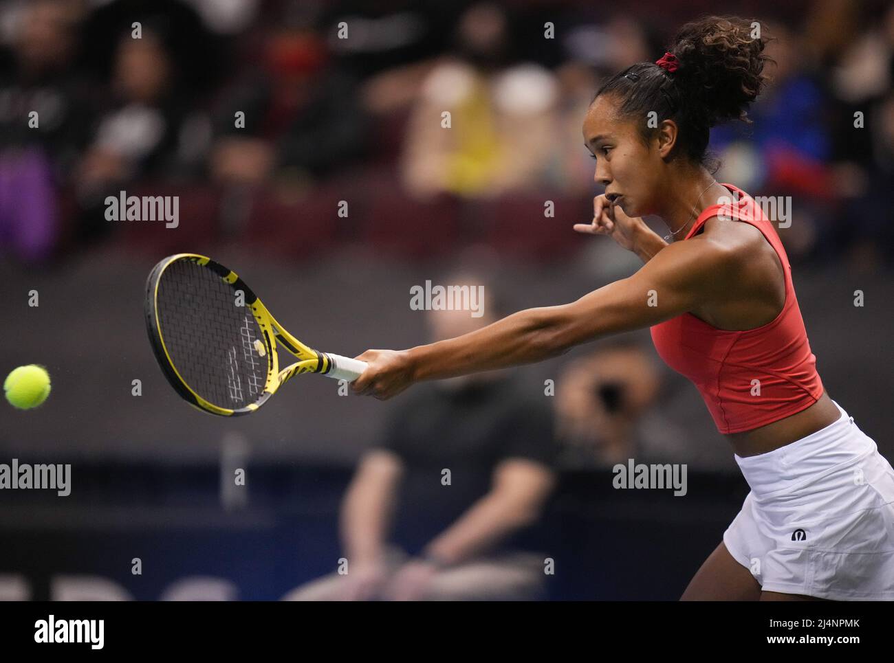 Vancouver, Canada. 16th Apr 2022. Canada's Leylah Annie Fernandez ...