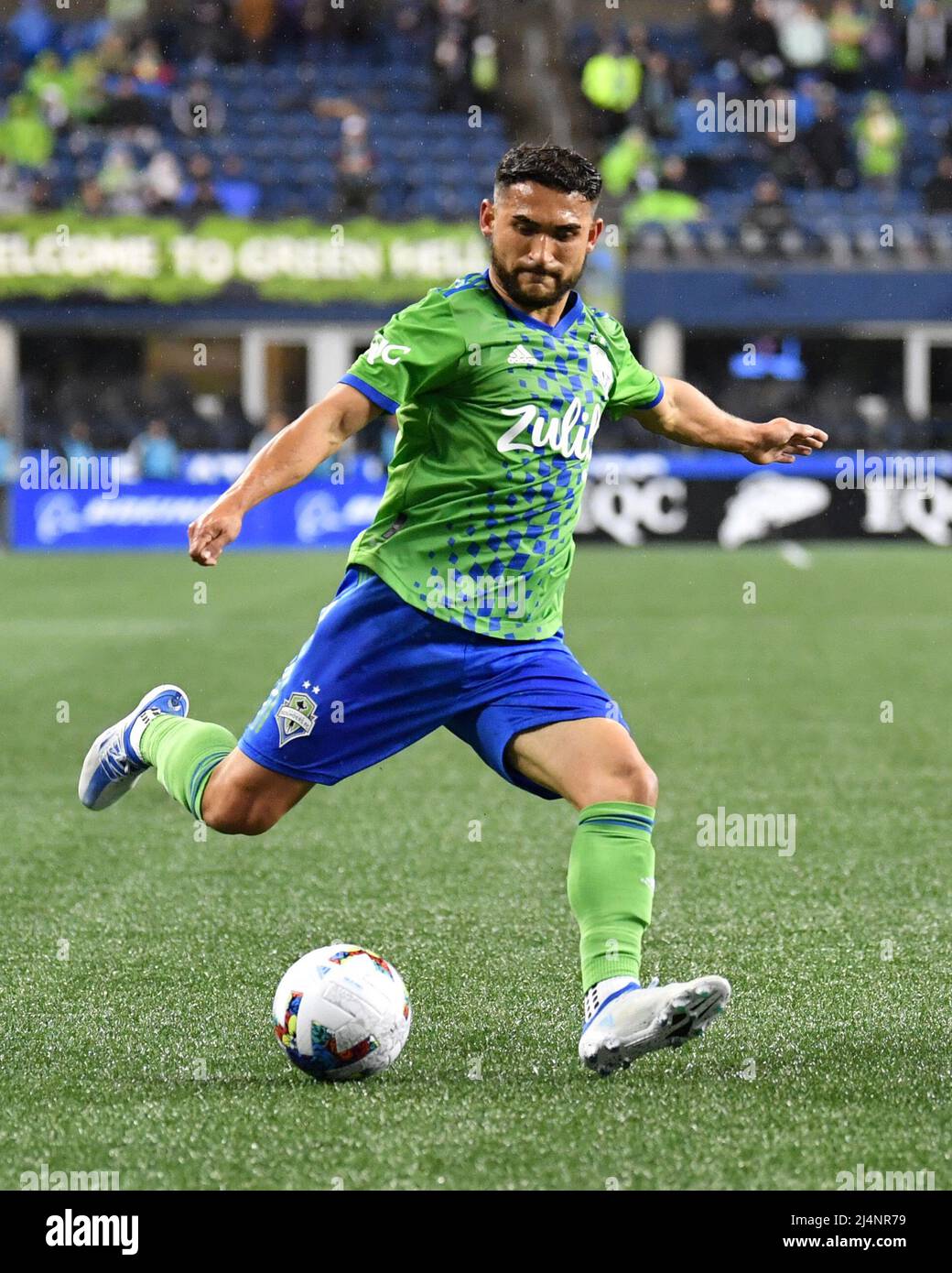 Seattle, WA, USA. 16th Apr, 2022. Seattle FC during the MLS soccer ...