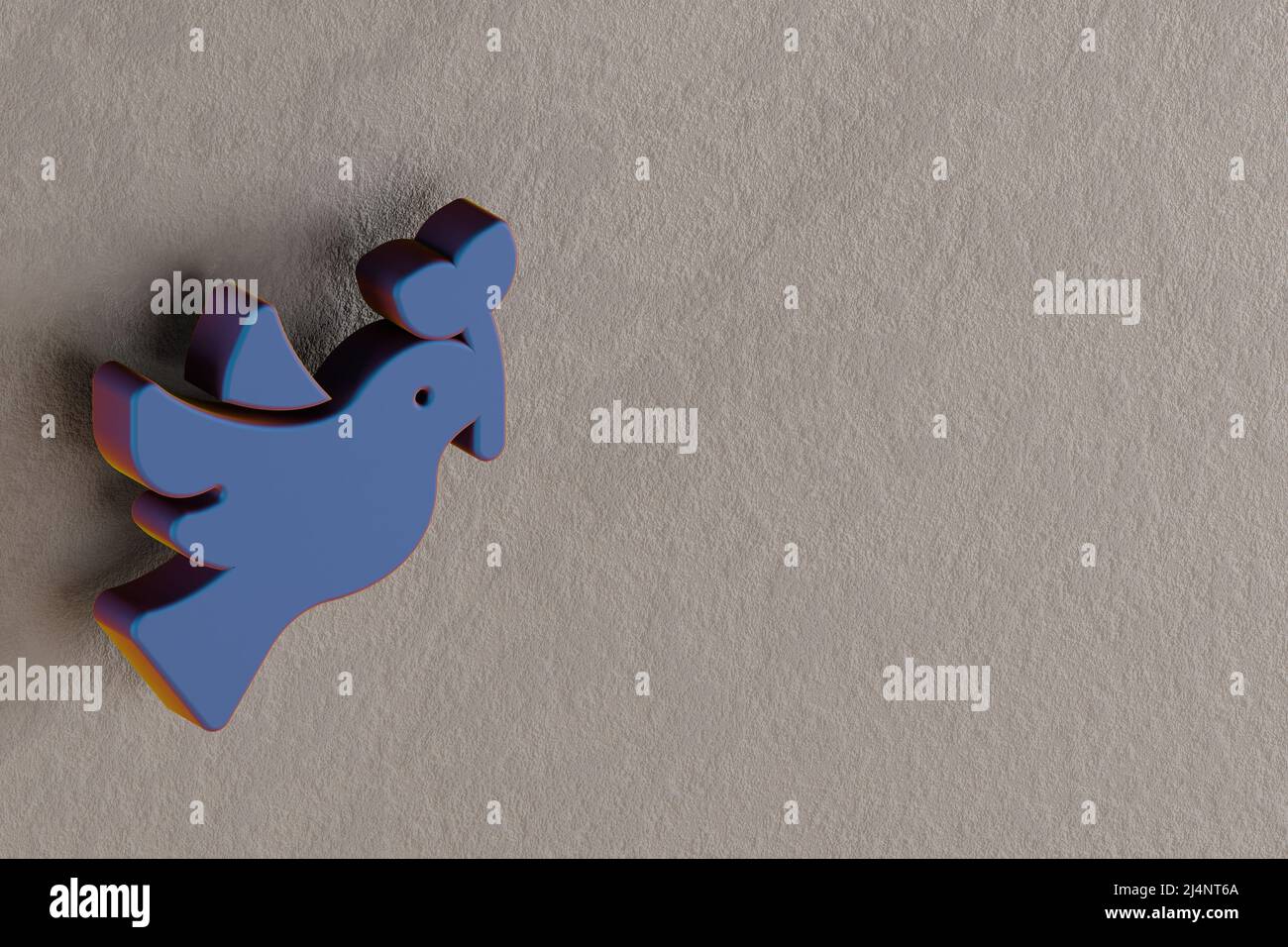 Beautiful abstract illustrations Blue Peace dove symbol icons on a gray ...