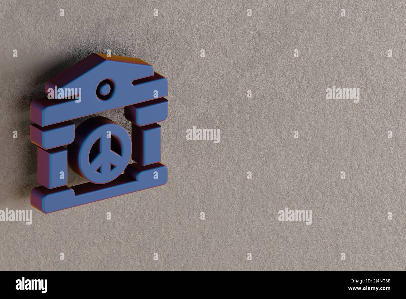 Beautiful abstract illustrations Blue Peace building symbol icons on a ...