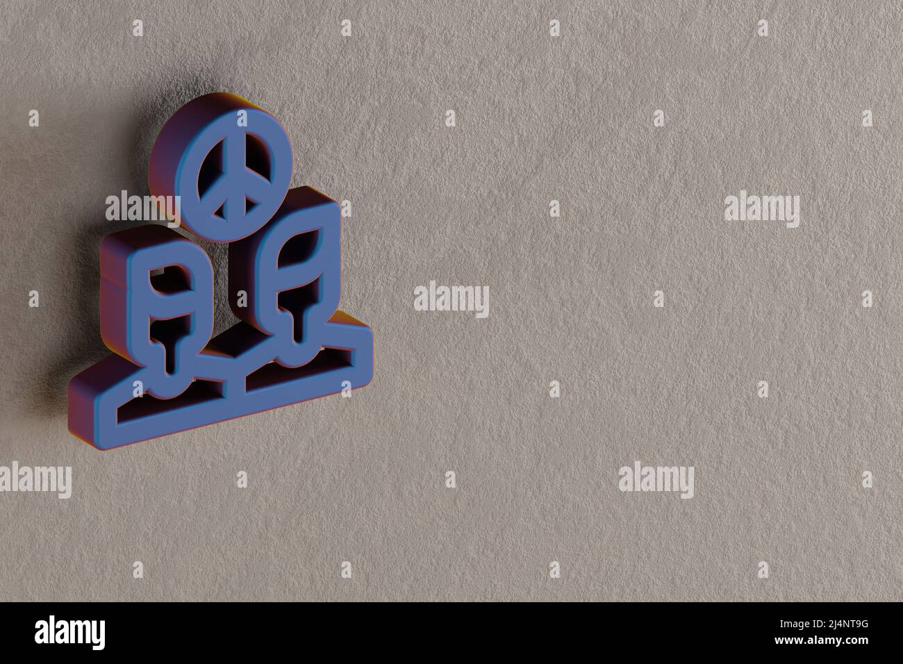 Beautiful abstract illustrations Blue Peace Human symbol icons on a ...