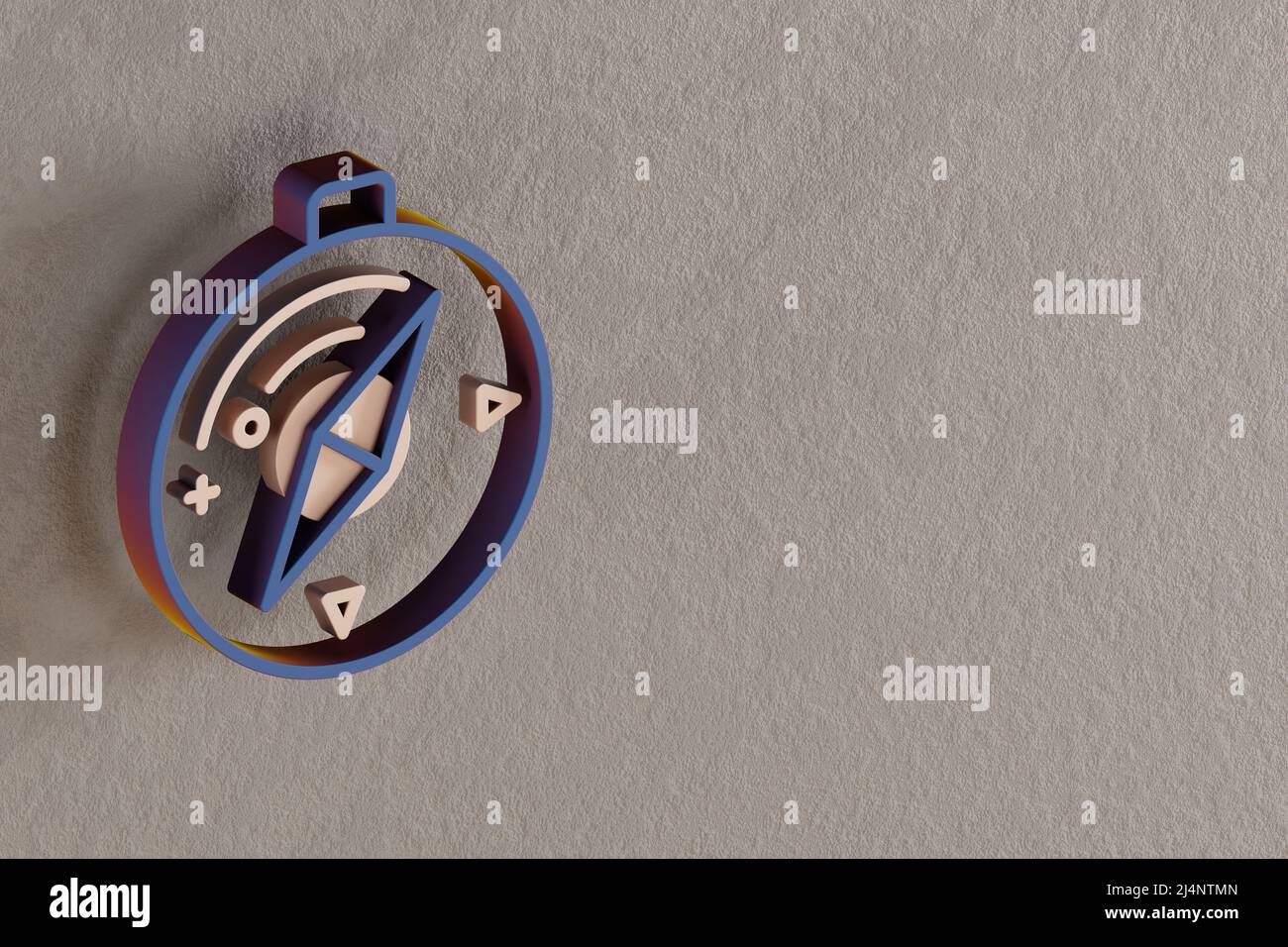 Beautiful abstract illustrations Blue and Golden Compass symbol icons ...