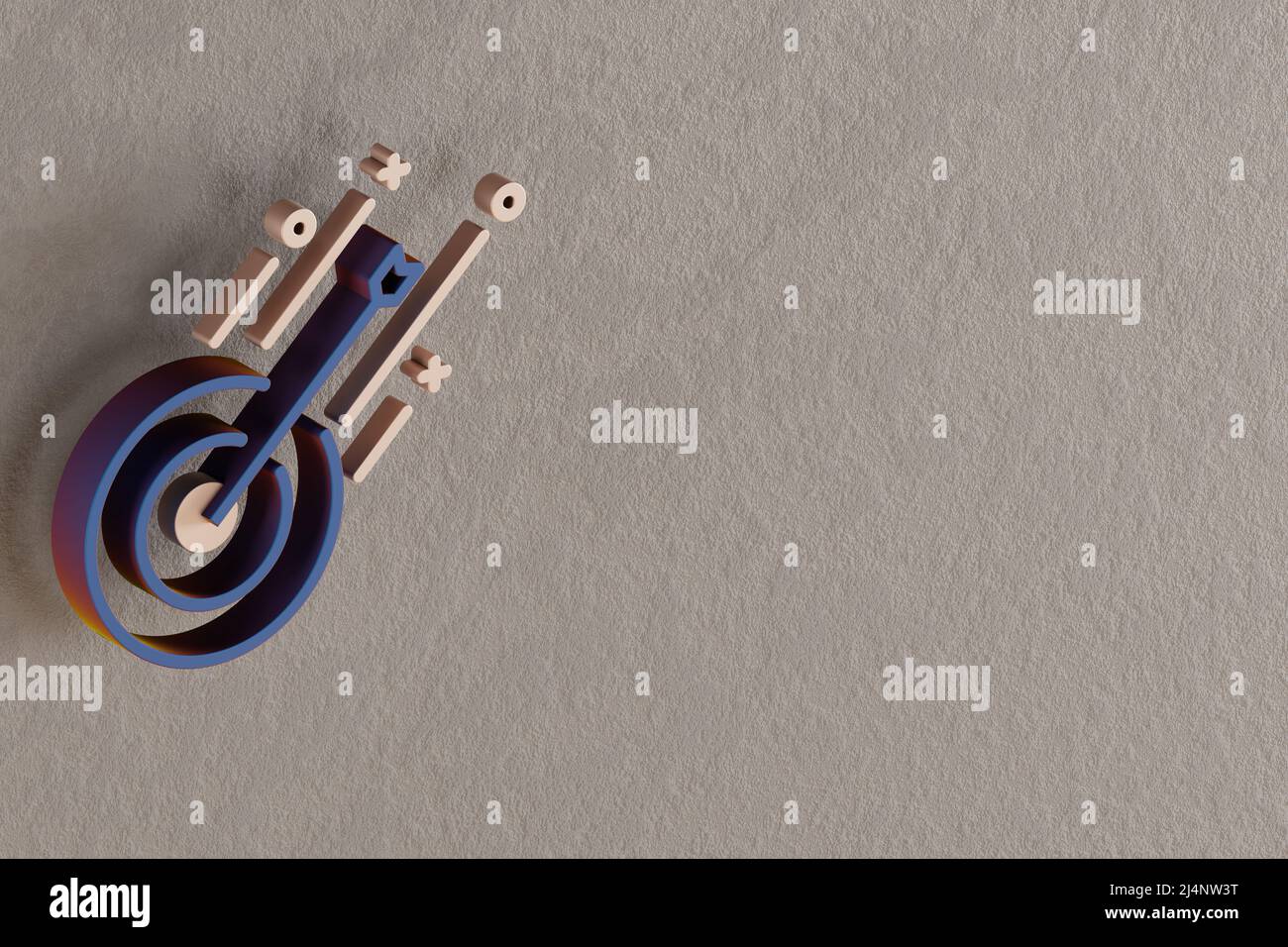 Beautiful abstract illustrations Blue and Golden Target symbol icons on ...