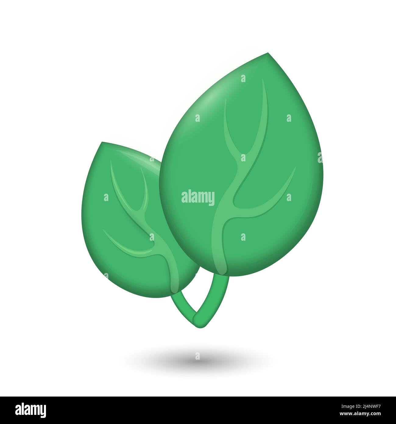 Cartoon green leaf ecology concept. Organic plant extract non gmo ...
