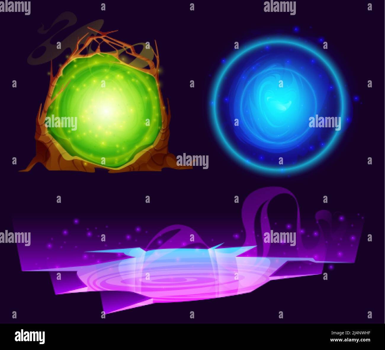 Magic glow in ground Stock Vector Images - Alamy