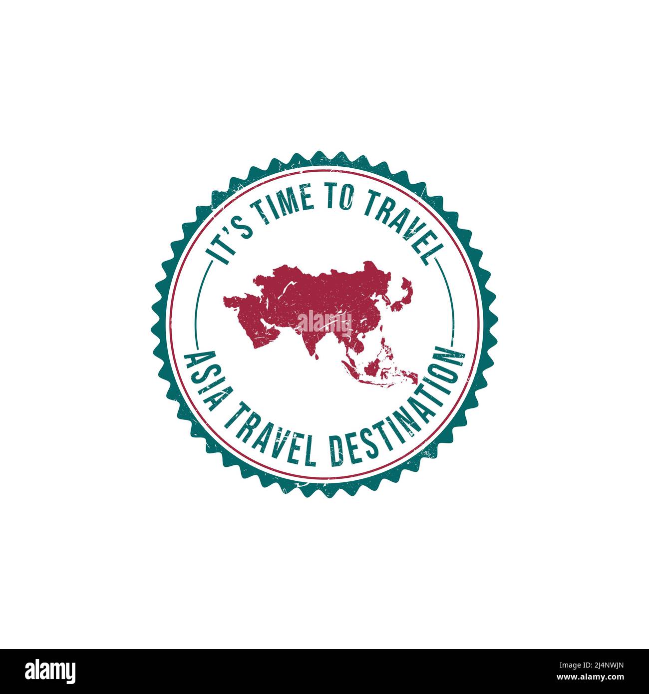 Grunge rubber stamp with the text Asia travel destination written ...