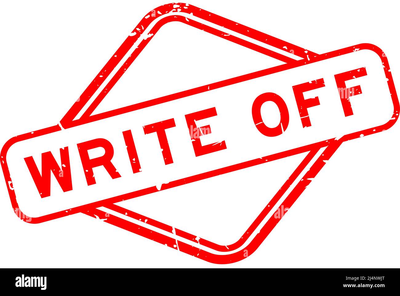 Grunge red write off word rubber seal stamp on white background Stock ...