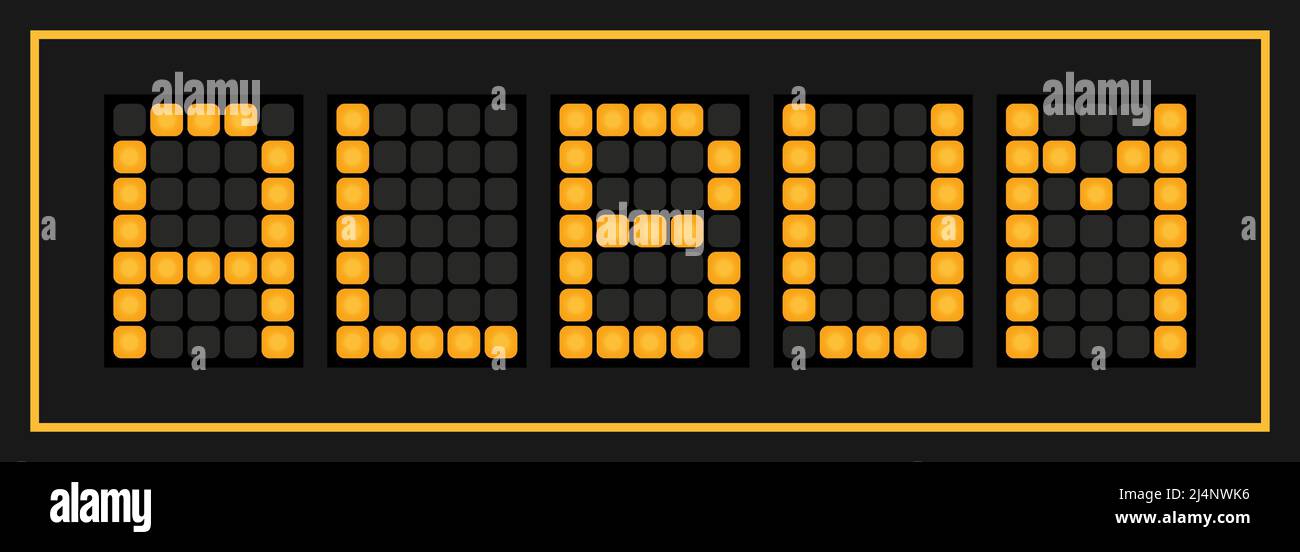 Orange color led in word album on black background Stock Vector Image ...
