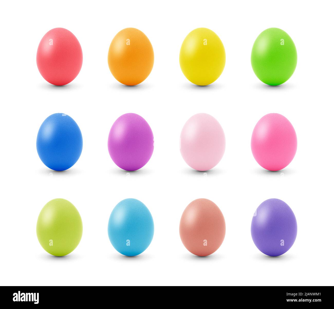 Bright spring set eggs Cut Out Stock Images & Pictures - Alamy