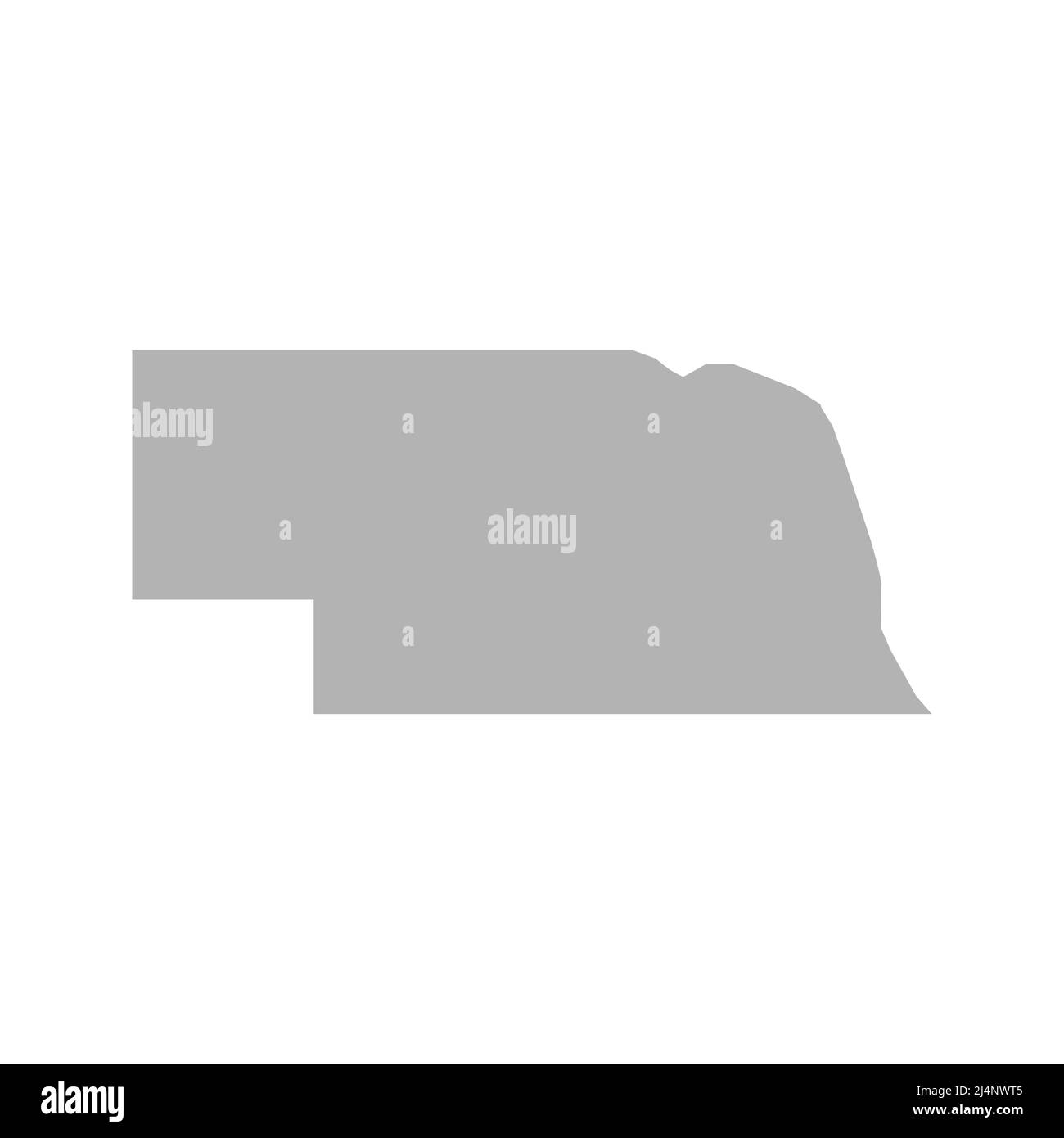 Nebraska map vector icon on white background Stock Vector Image & Art ...