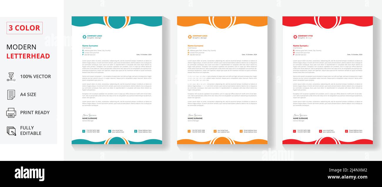 Abstract Corporate simple Business Style Letterhead Design. Print Ready ...