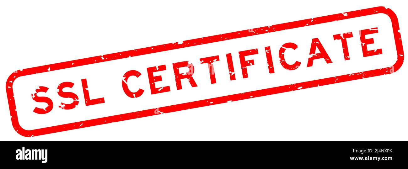 Grunge red SSL (Abbreviation of secure sockets layer) certificate word ...
