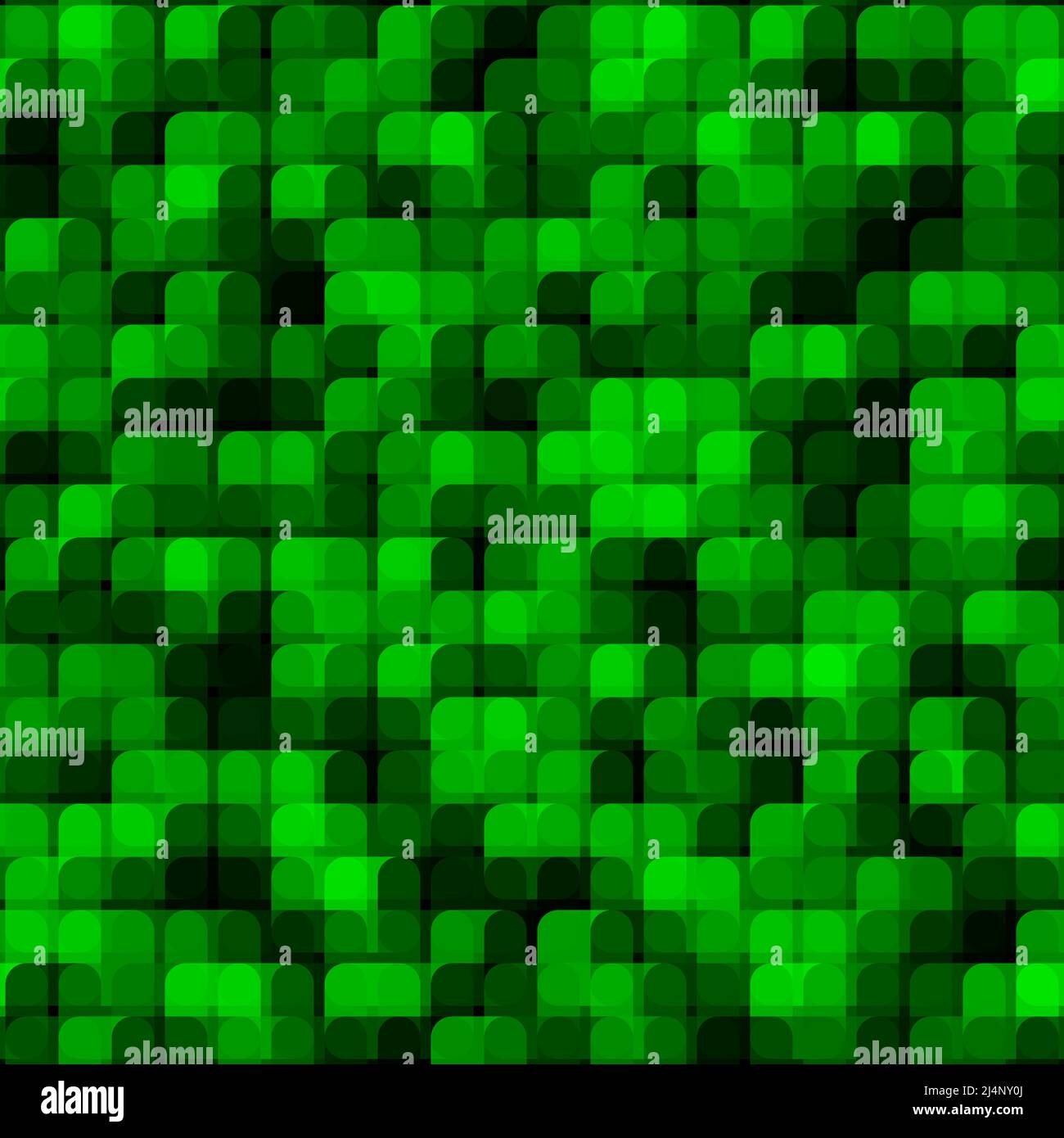 Abstract seamless pattern with green colored chaotic overlap circle ...