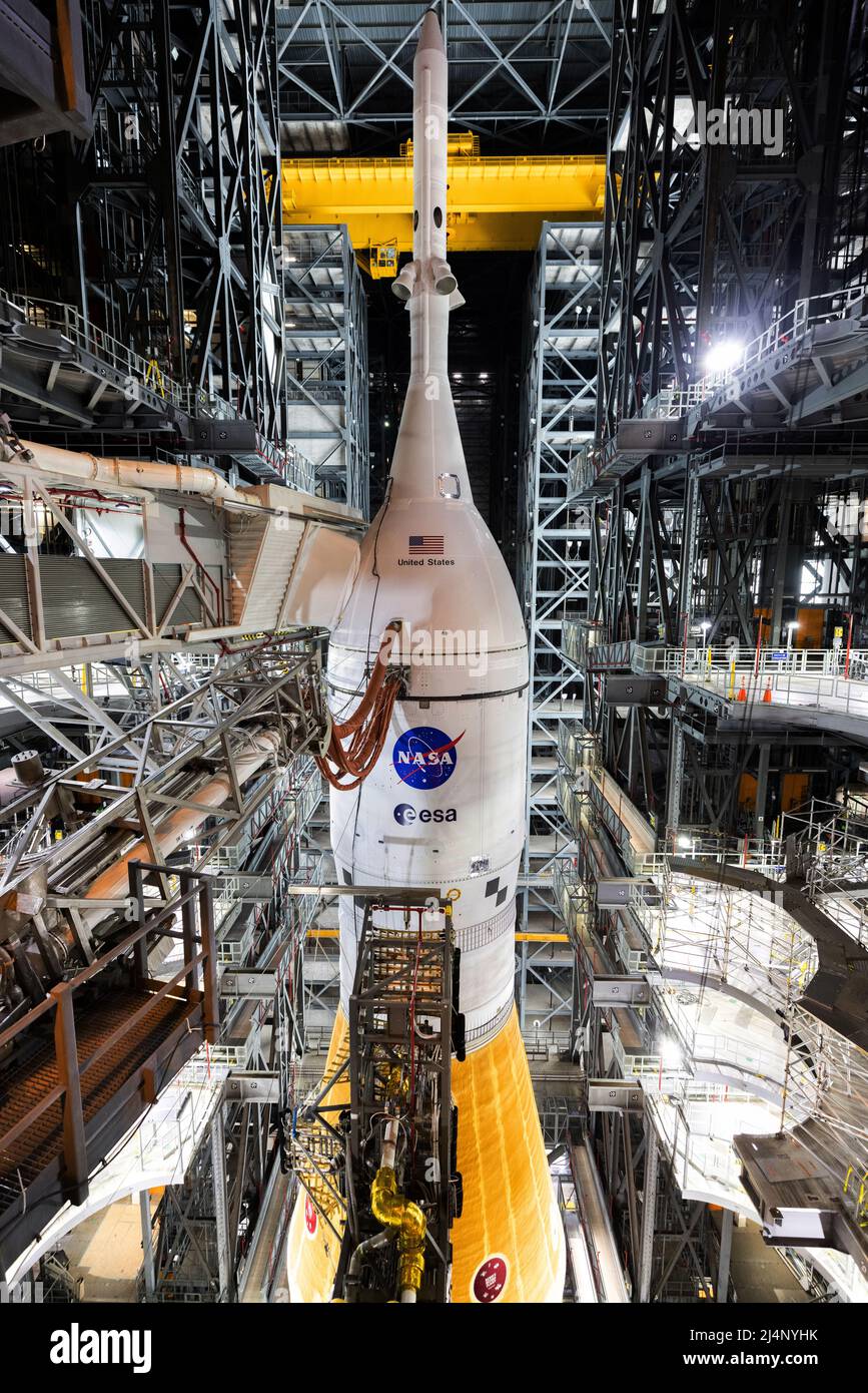 KENNEDY SPACE CENTRE, FLORIDA, USA - 17 March 2022 - In this view ...