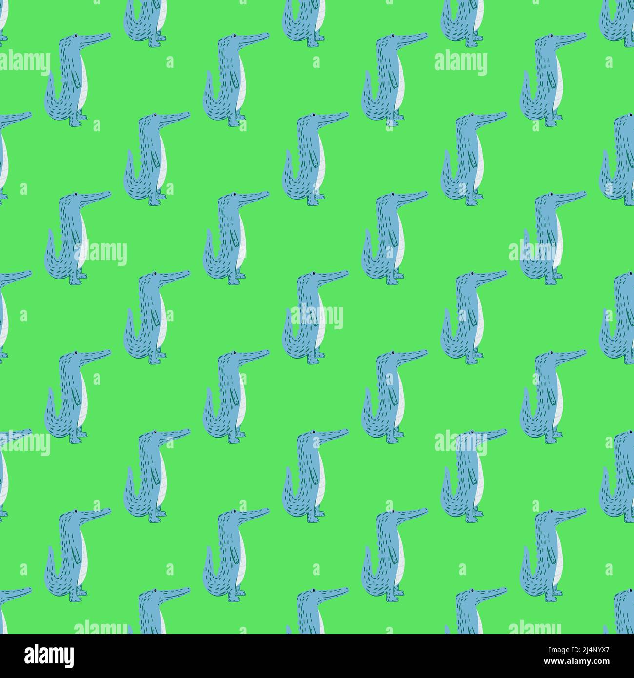 Cute crocodile seamless pattern. Background with funny alligator in ...