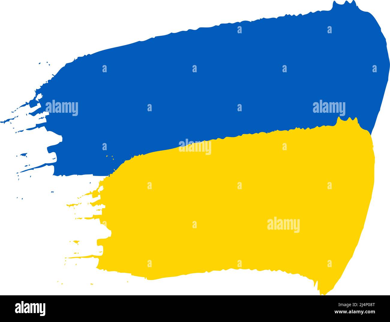 Ukraine flag vector illustration. Ukrainian flag blue and yellow colors ...