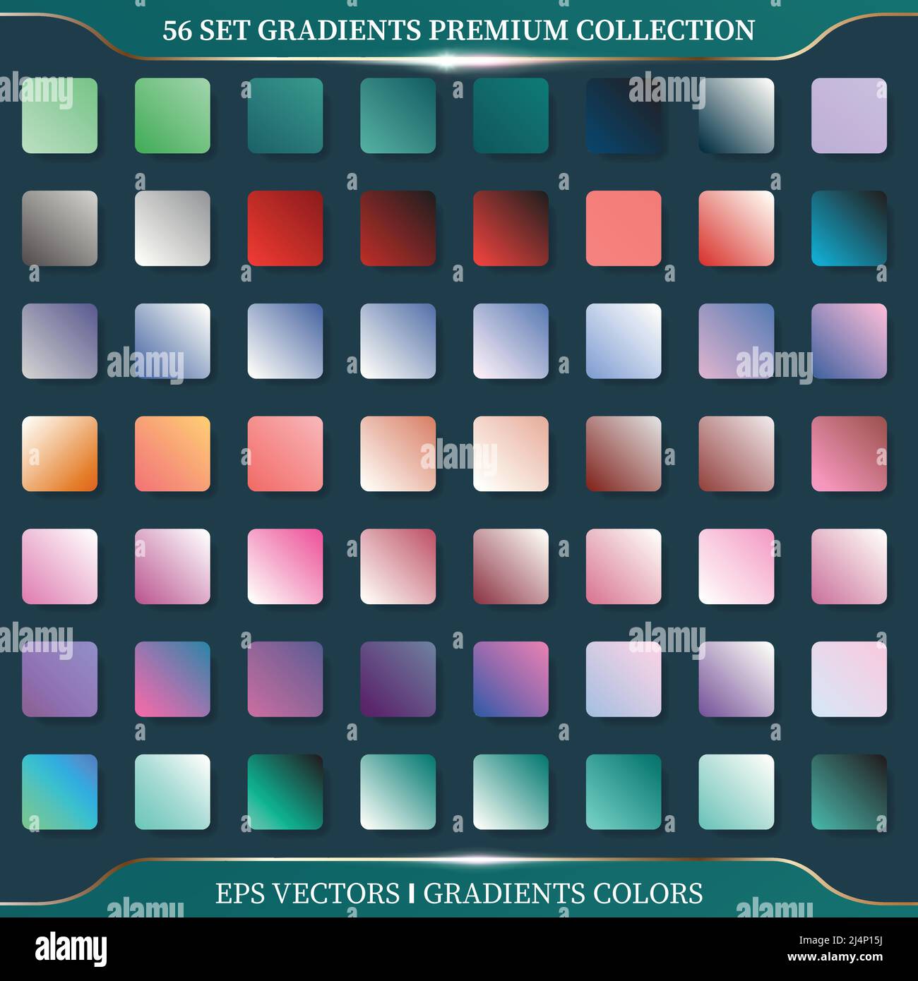 Mega set collection soft pastel gradients palettes combinations Premium ...