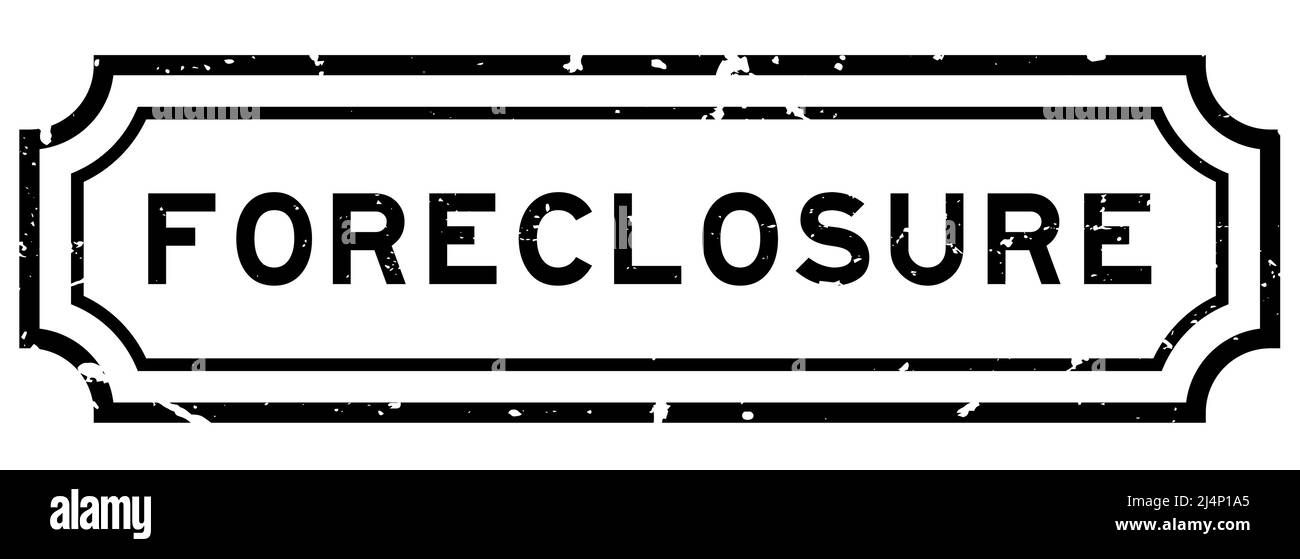 Grunge black foreclosure word rubber seal stamp on white background ...