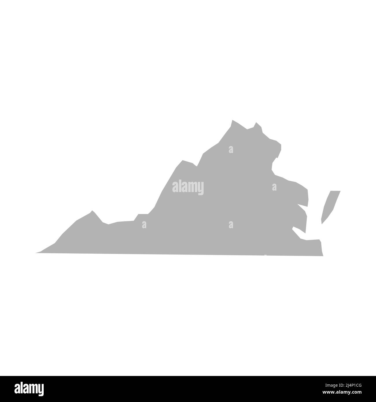 Virginia map vector icon on white background Stock Vector Image & Art ...