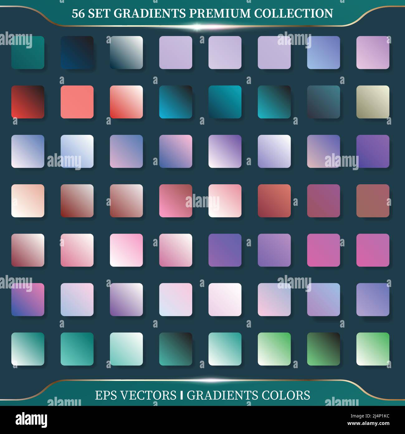 Mega set collection soft pastel gradients palettes combinations Premium ...