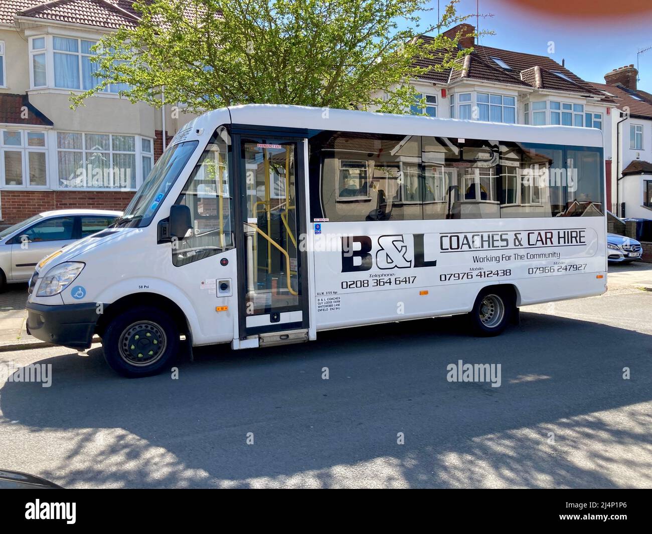B & L Coach and Car Hire bus Stock Photo - Alamy