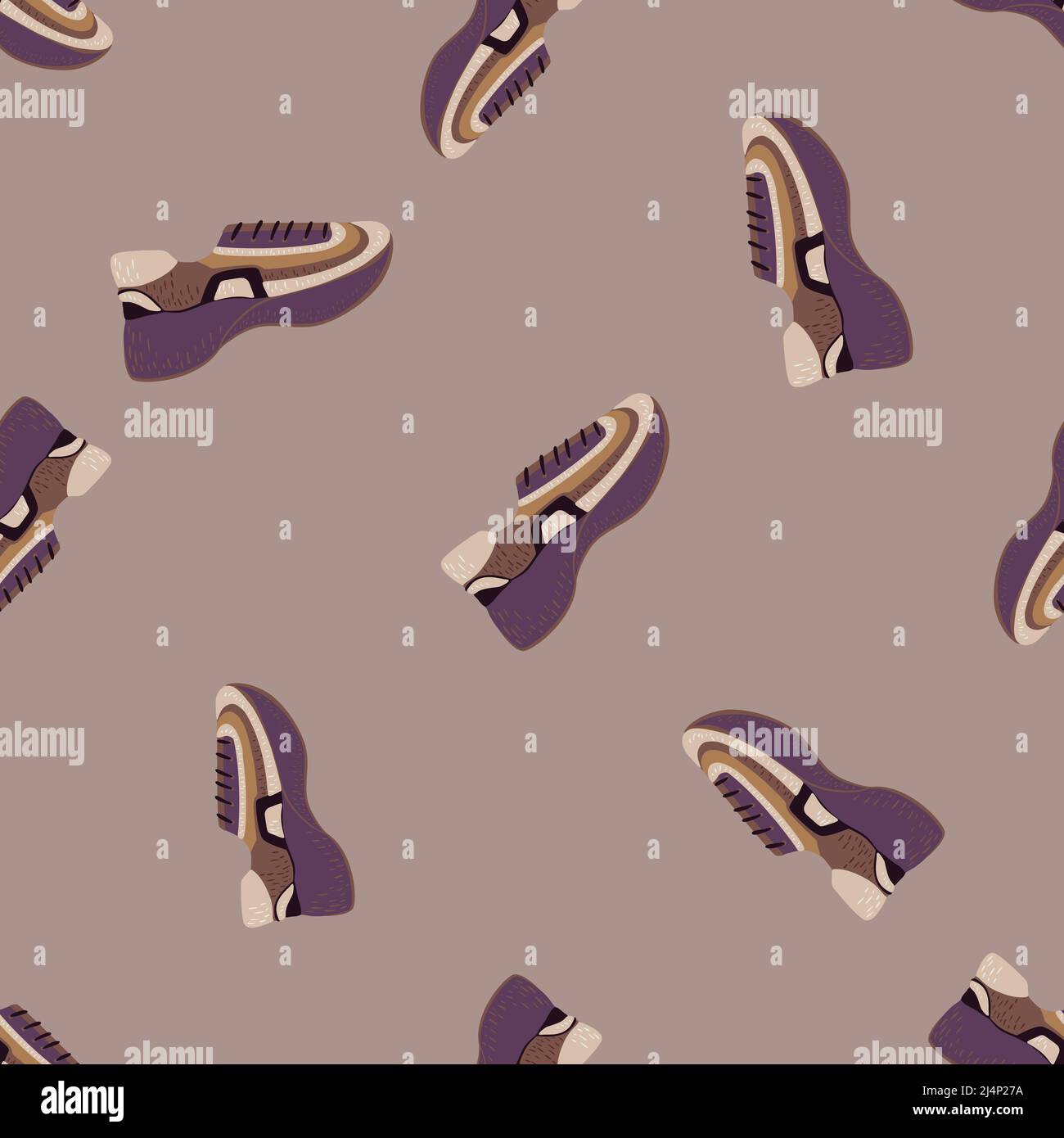 Seamless pattern with modern sneakers. Background with shoes for active ...