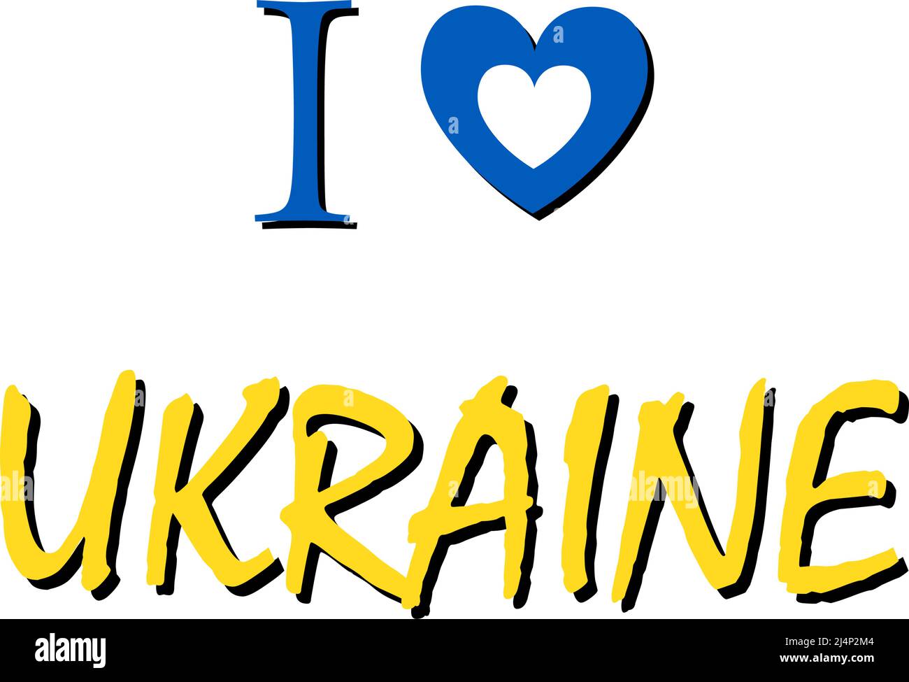Ukraine text vector illustration. I love Ukraine. Lettering support ...