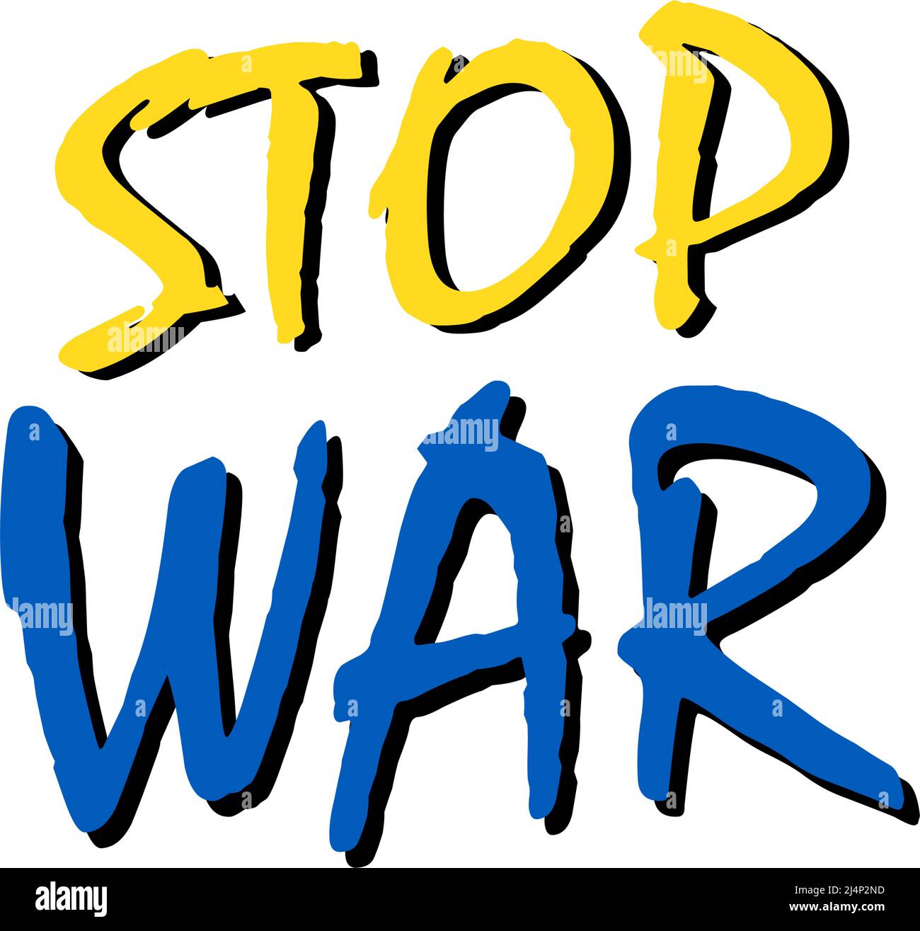 Ukraine text vector illustration. Stop war. Lettering support Ukraine ...