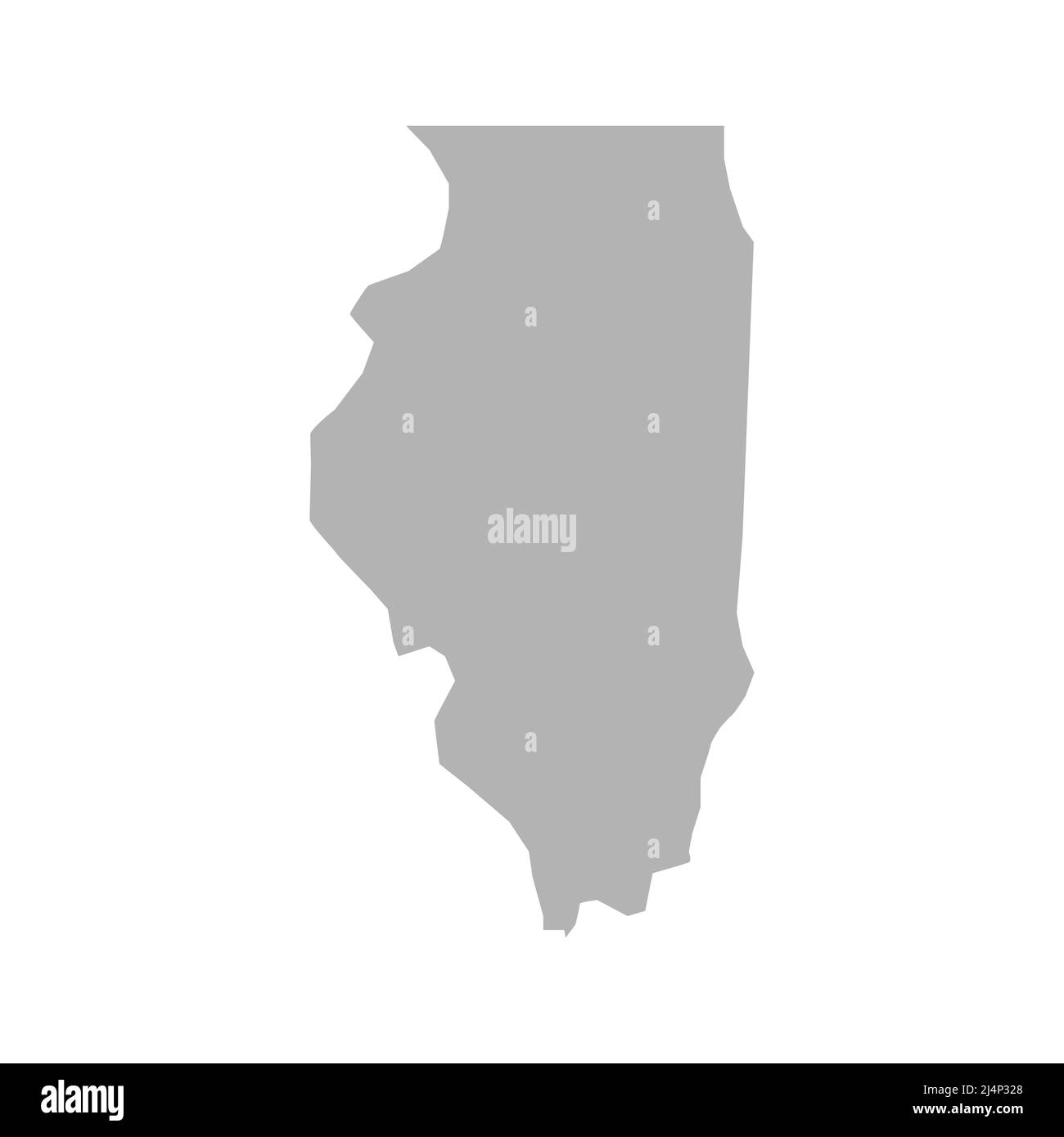 Illinois map vector icon on white background Stock Vector Image & Art ...
