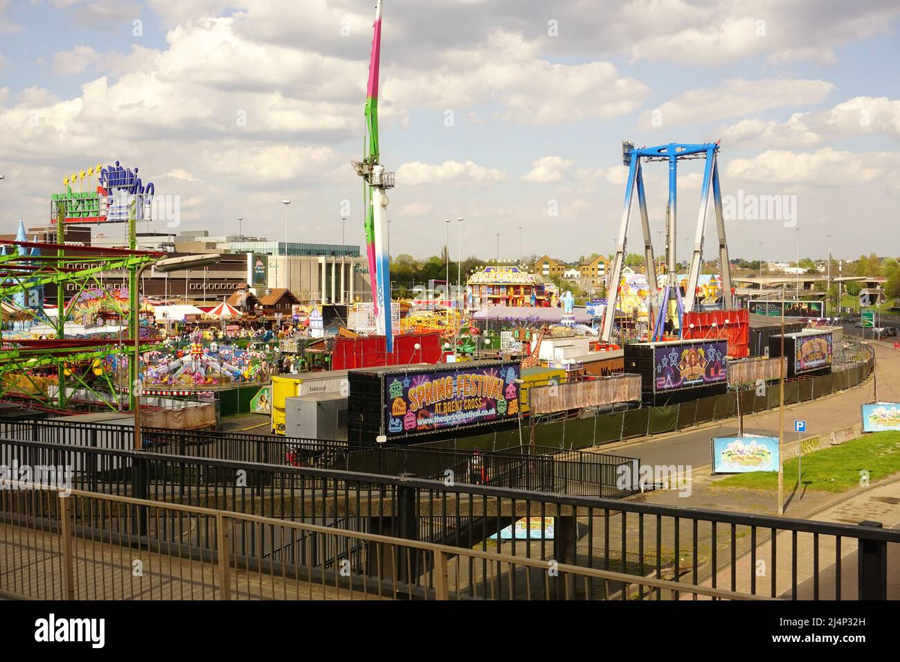 Spring Festival fun fair at Brent Cross, London, United Kingdom Stock ...