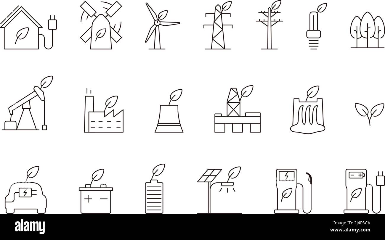 Power and energy vector icons set Stock Vector Image & Art - Alamy