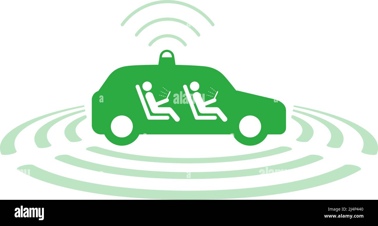 Green electric self-driving car icon Stock Vector Image & Art - Alamy