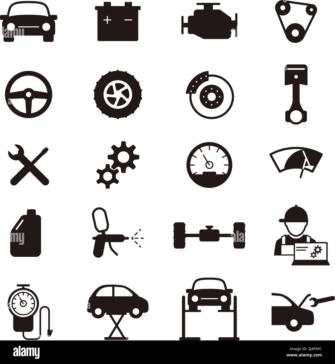 Car service line icon hi-res stock photography and images - Alamy