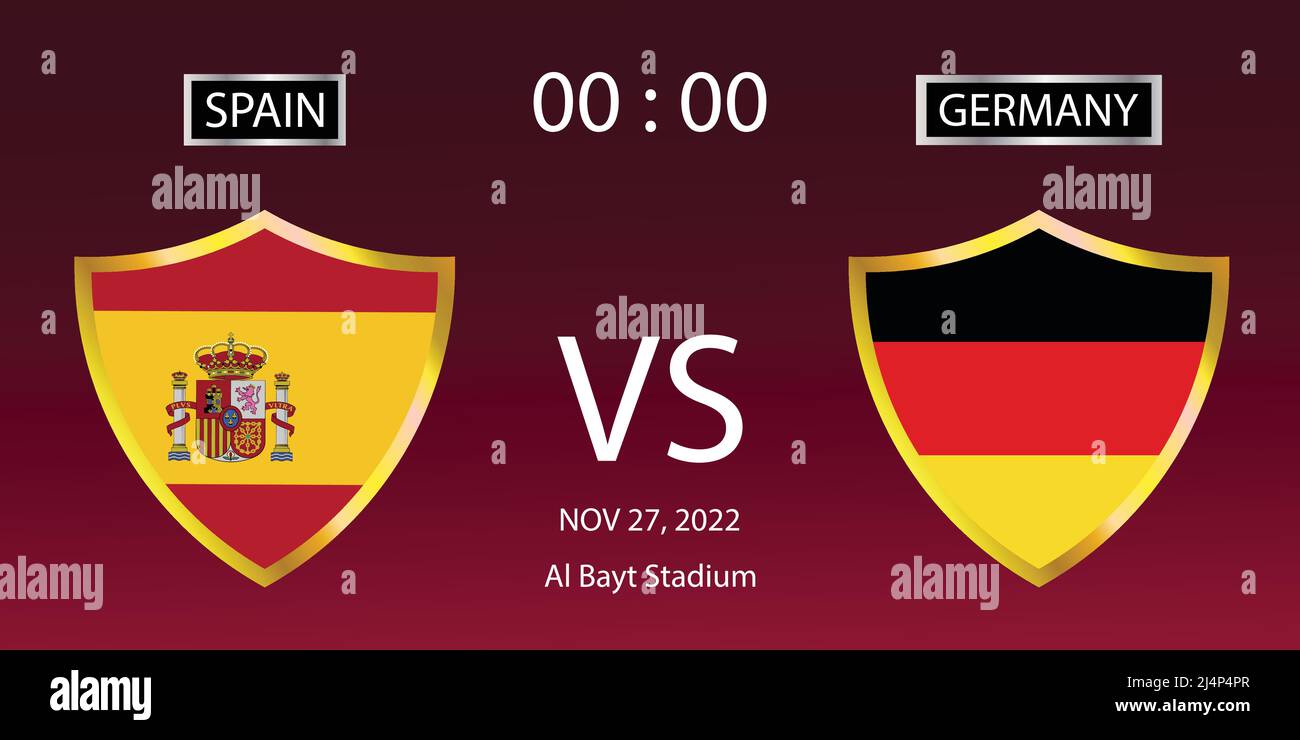 Football match germany vs spain Stock Vector Images - Alamy