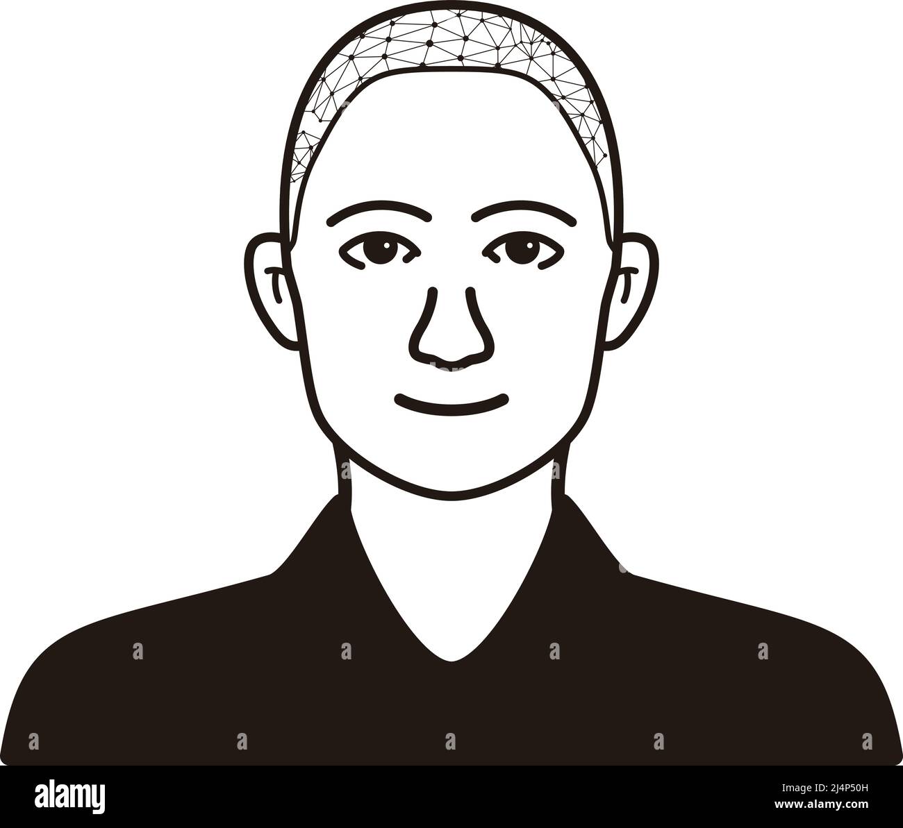 Head robotic android human Stock Vector Images - Alamy