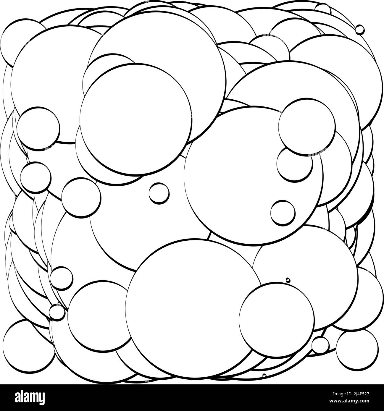 Abstract overlapping circles pattern vector illustraiton. Stock vector illustration, clip-art ...