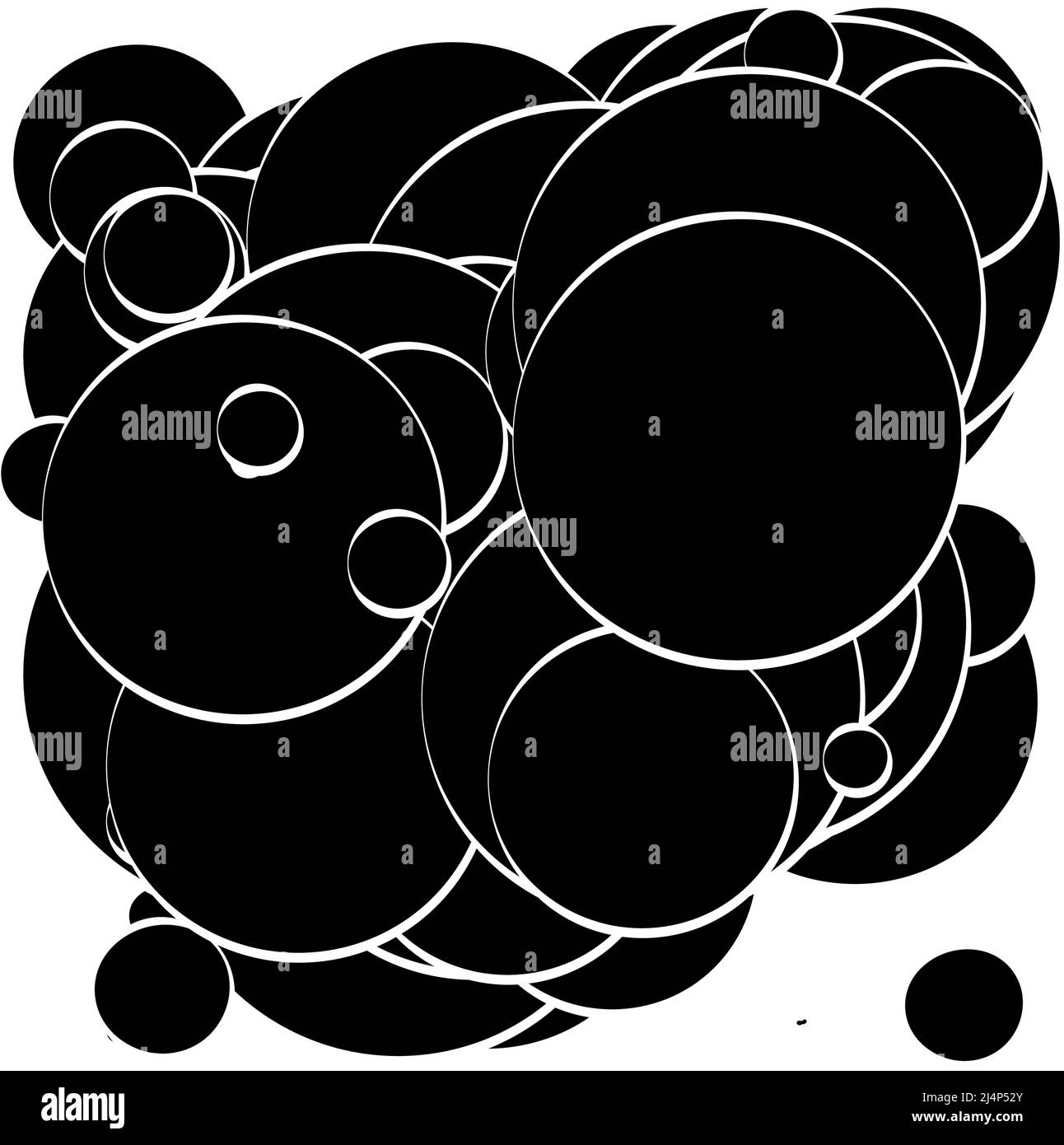 Abstract overlapping circles pattern vector illustraiton. Stock vector illustration, clip-art ...