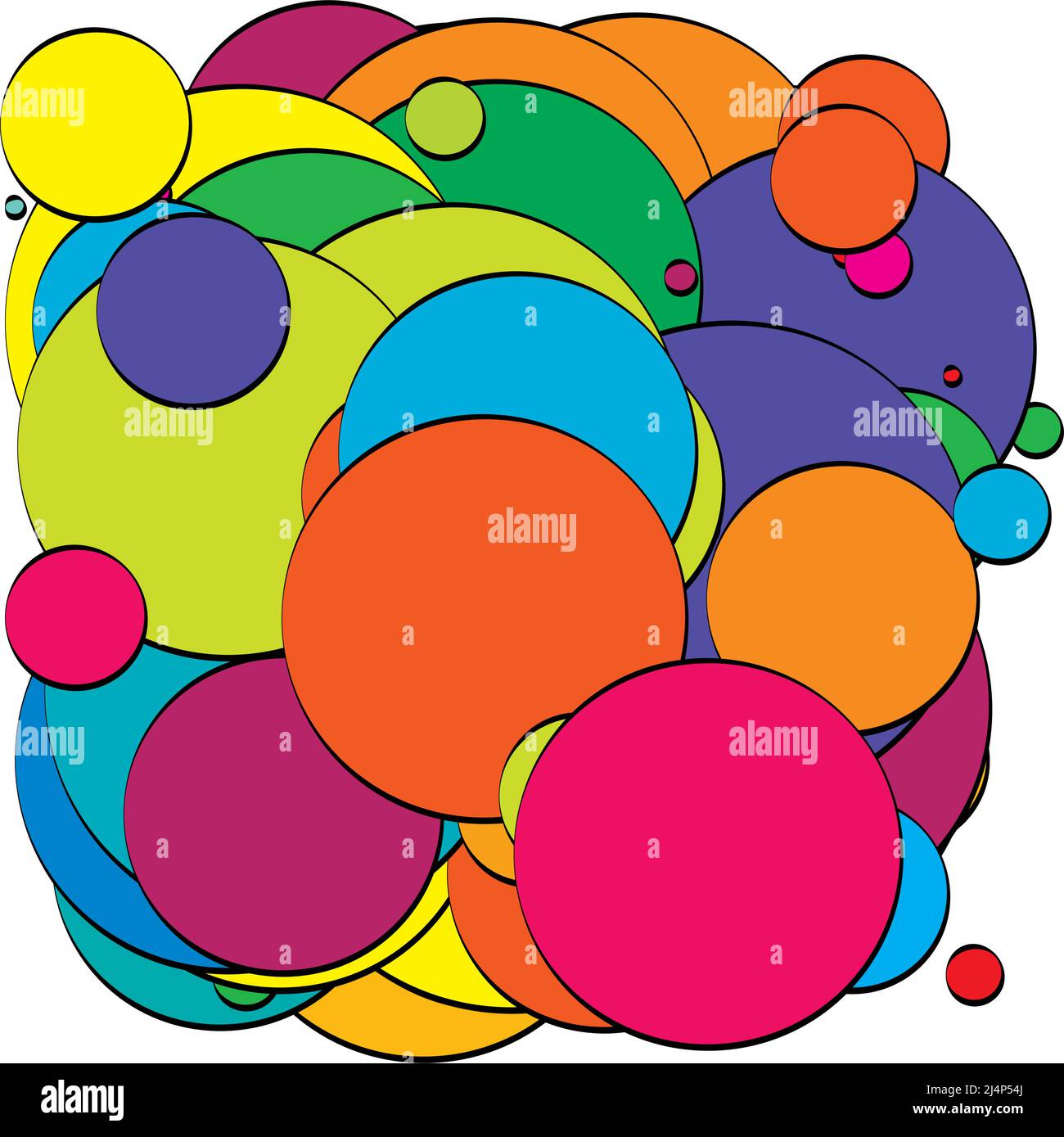 Abstract overlapping circles pattern vector illustraiton. Stock vector ...