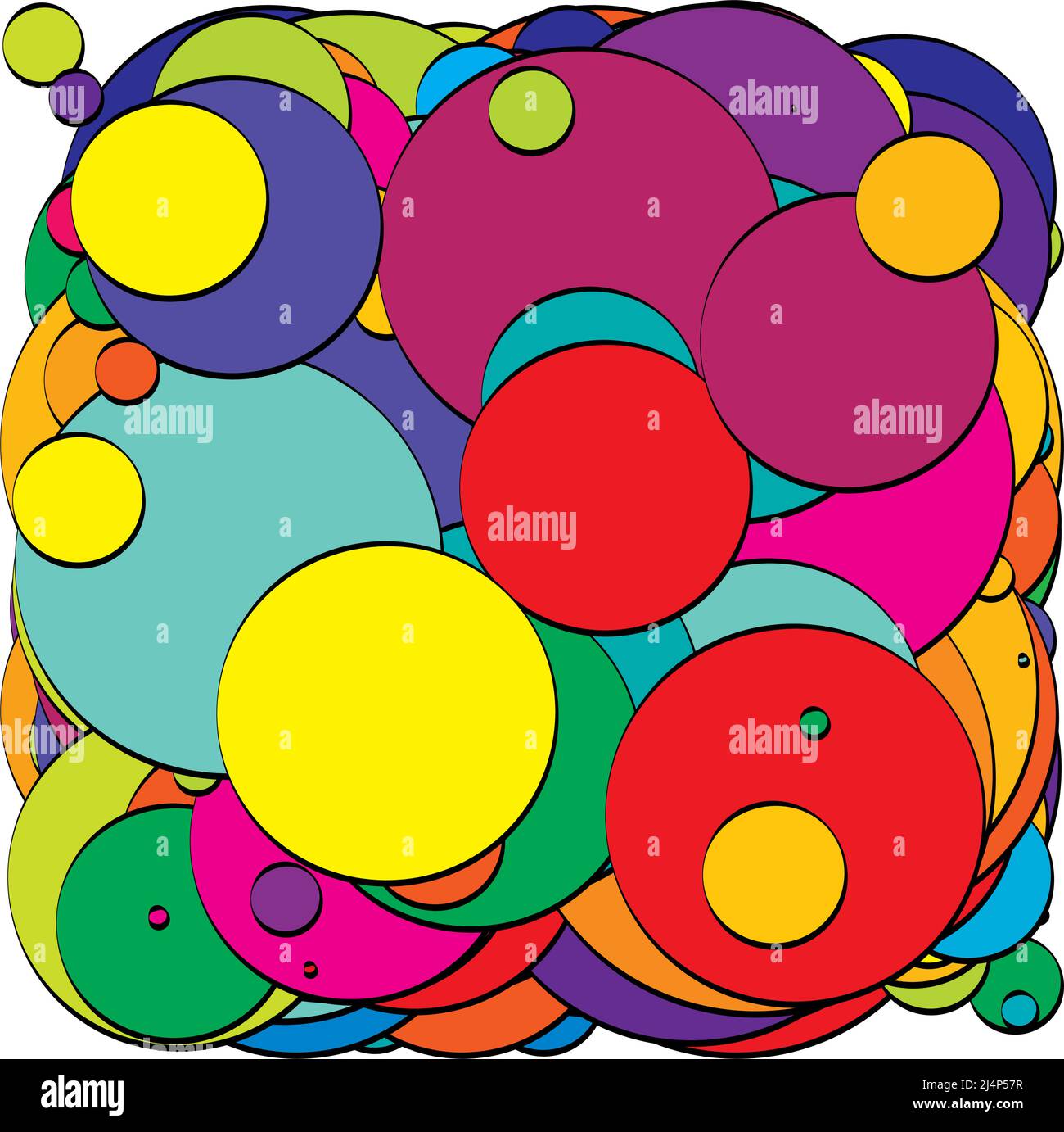 Abstract overlapping circles pattern vector illustraiton. Stock vector illustration, clip-art ...