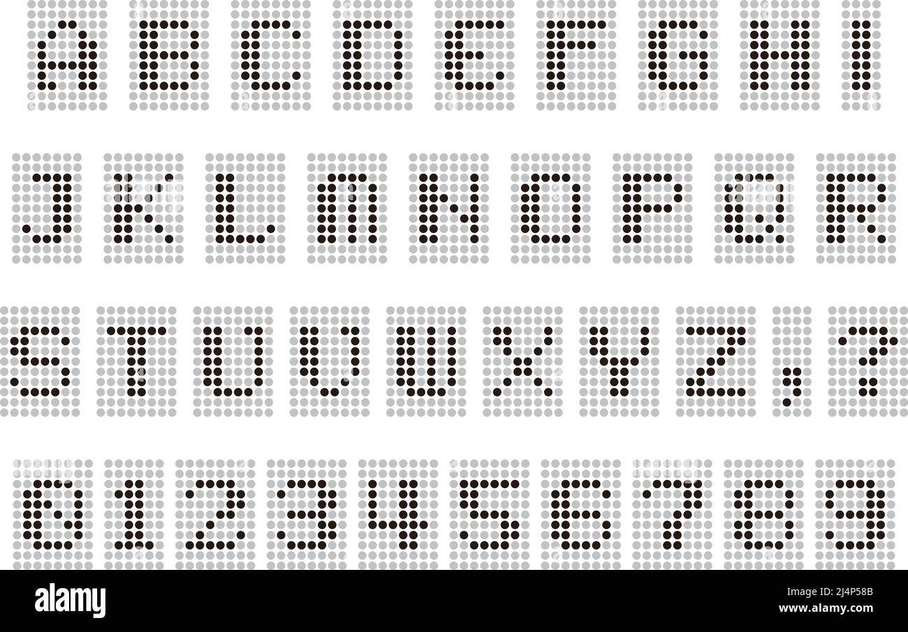 Digital number font Stock Vector Images - Alamy
