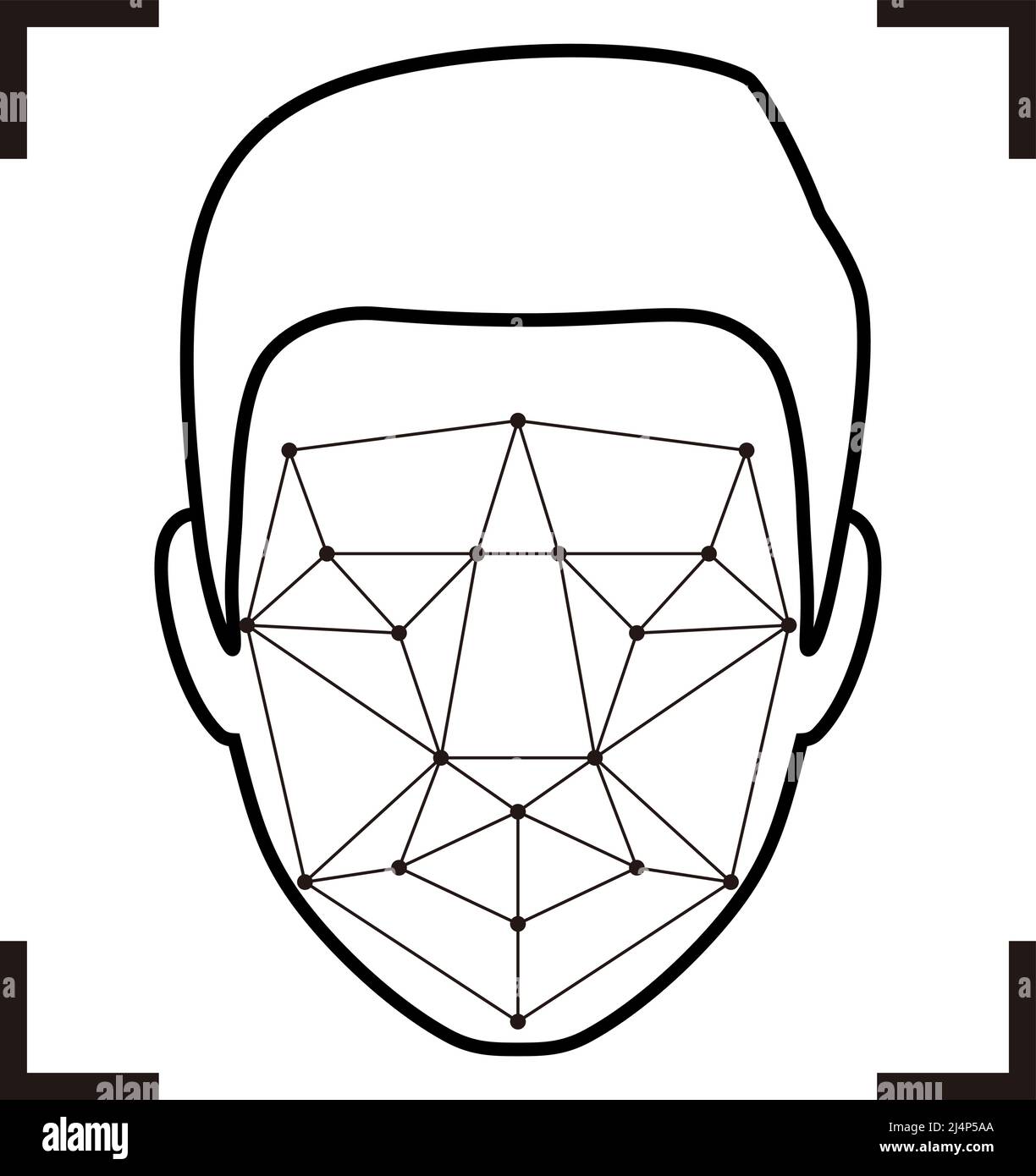 Face ID, facial Recognition System concept icons, biometric ... Face ID, facial Recognition System concept icons, biometric ...