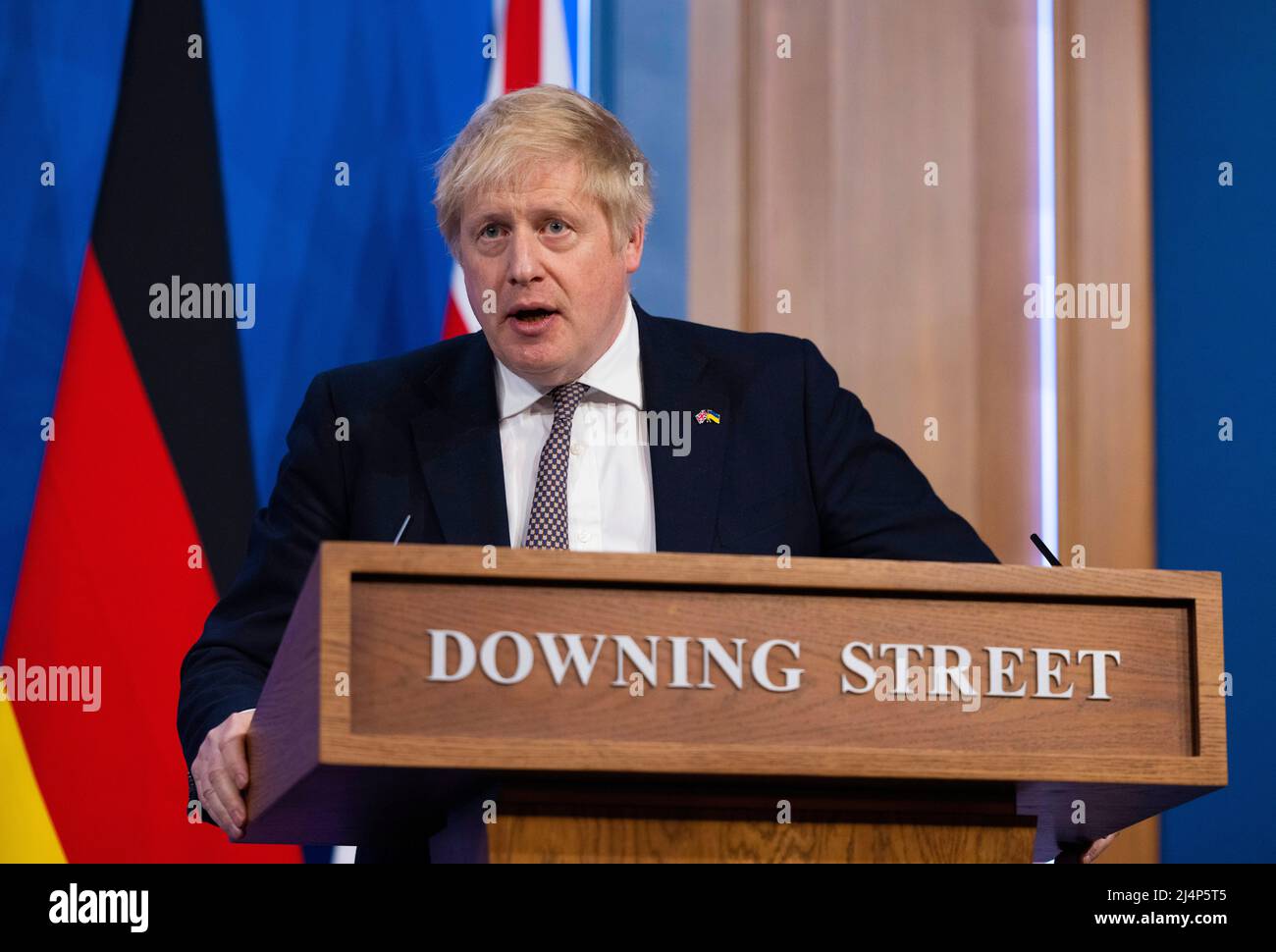 LONDON, ENGLAND, UK - 08 April 2022 -. UK Prime Minister Boris Johnson ...