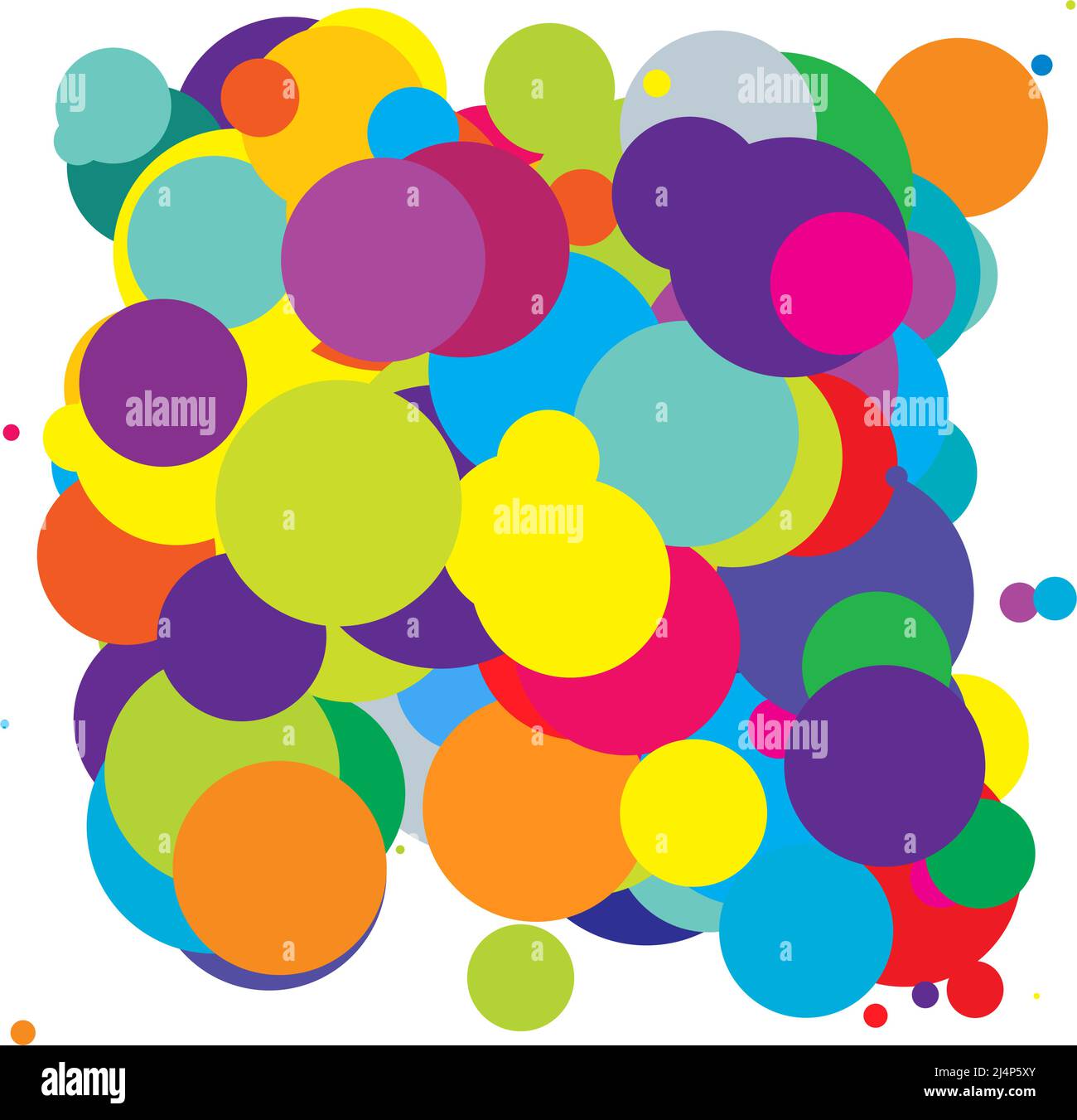 Abstract overlapping circles pattern vector illustraiton. Stock vector ...