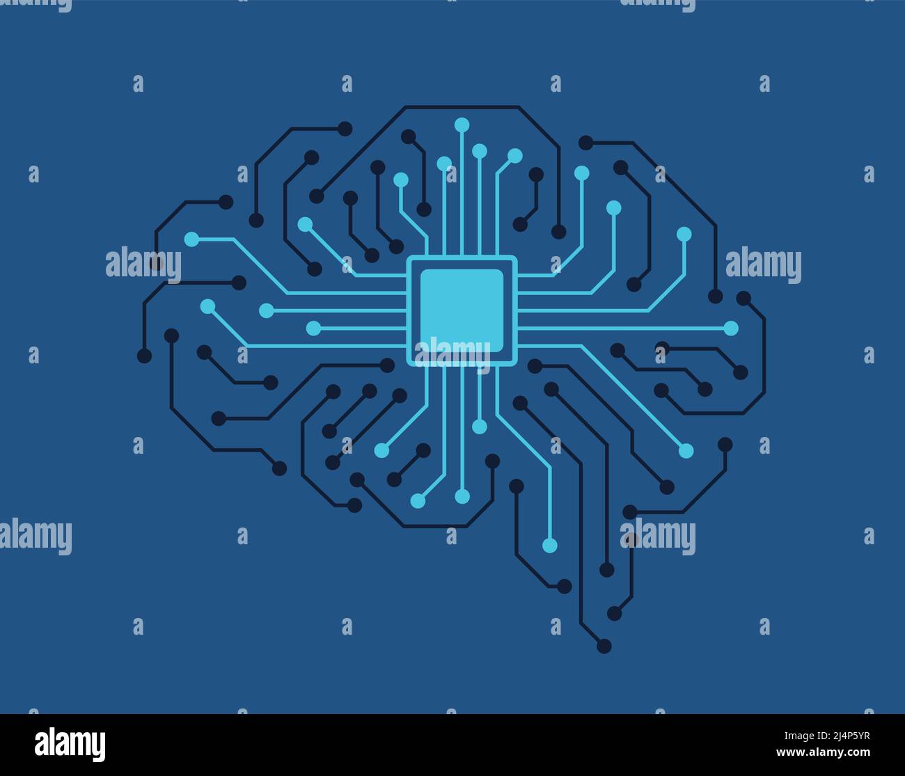 Human brain and circuit board hi-res stock photography and images - Alamy
